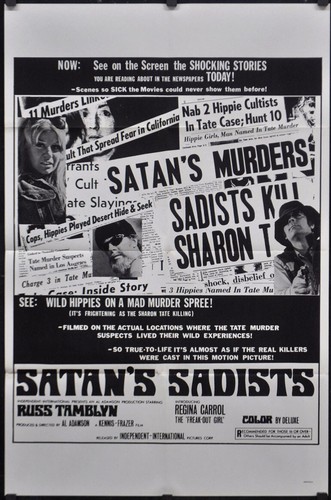 SATAN'S Sadists R1970'S Original 27X41 Film Affiche Russ Tamblyn Scott ...