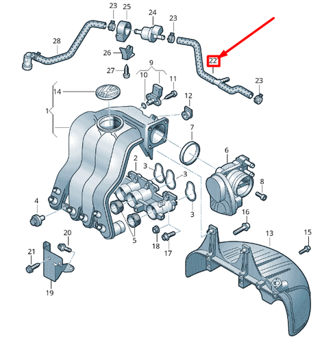NEW VOLKSWAGEN CADDY 2K MK3 INTAKE SYSTEM CONNECTING HOSE 06G133366 | eBay