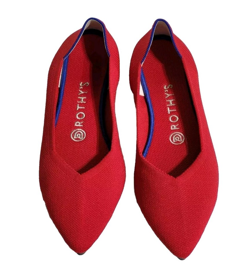Rothy's Women's Size W 11 Red Shoes Rothys The Point Slip On Comfort ...