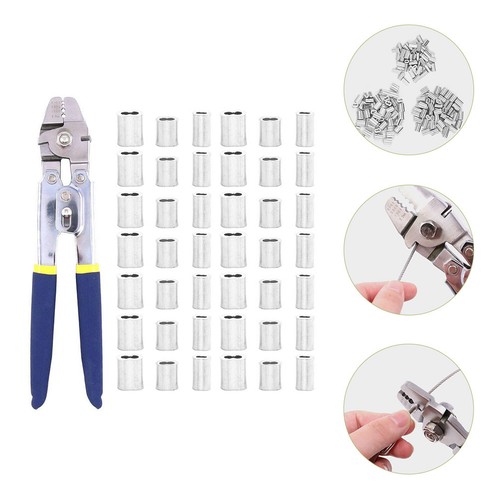 1 Set Cable Crimper Wire Rope Crimping Tool And Ferrule Loop Double ...