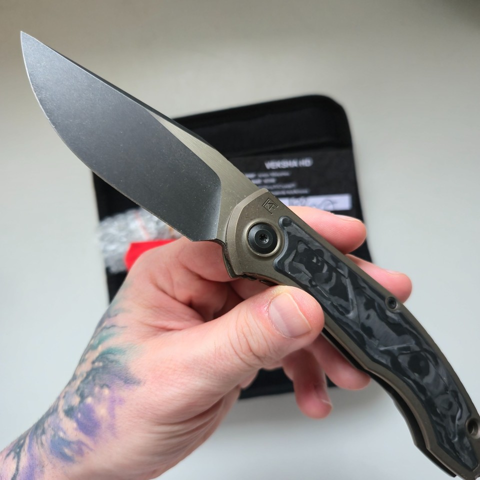 NEW CKF Veksha HD Carbon Fiber & Bronze Titanium Handles w/ Two Tone M398 | eBay