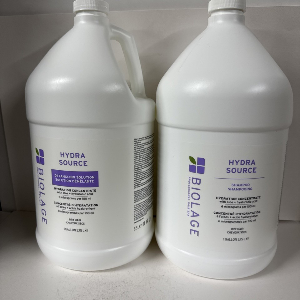 Matrix Biolage HydraSource Shampoo & Detangler Gallon Size DUO | eBay