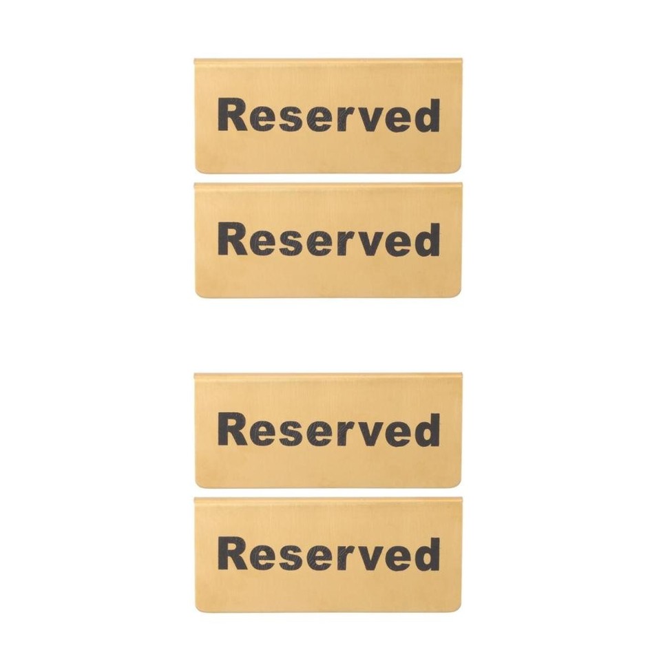 2pcs Reserved Table Signs: Stainless Steel Table Tent Place Signs For ...
