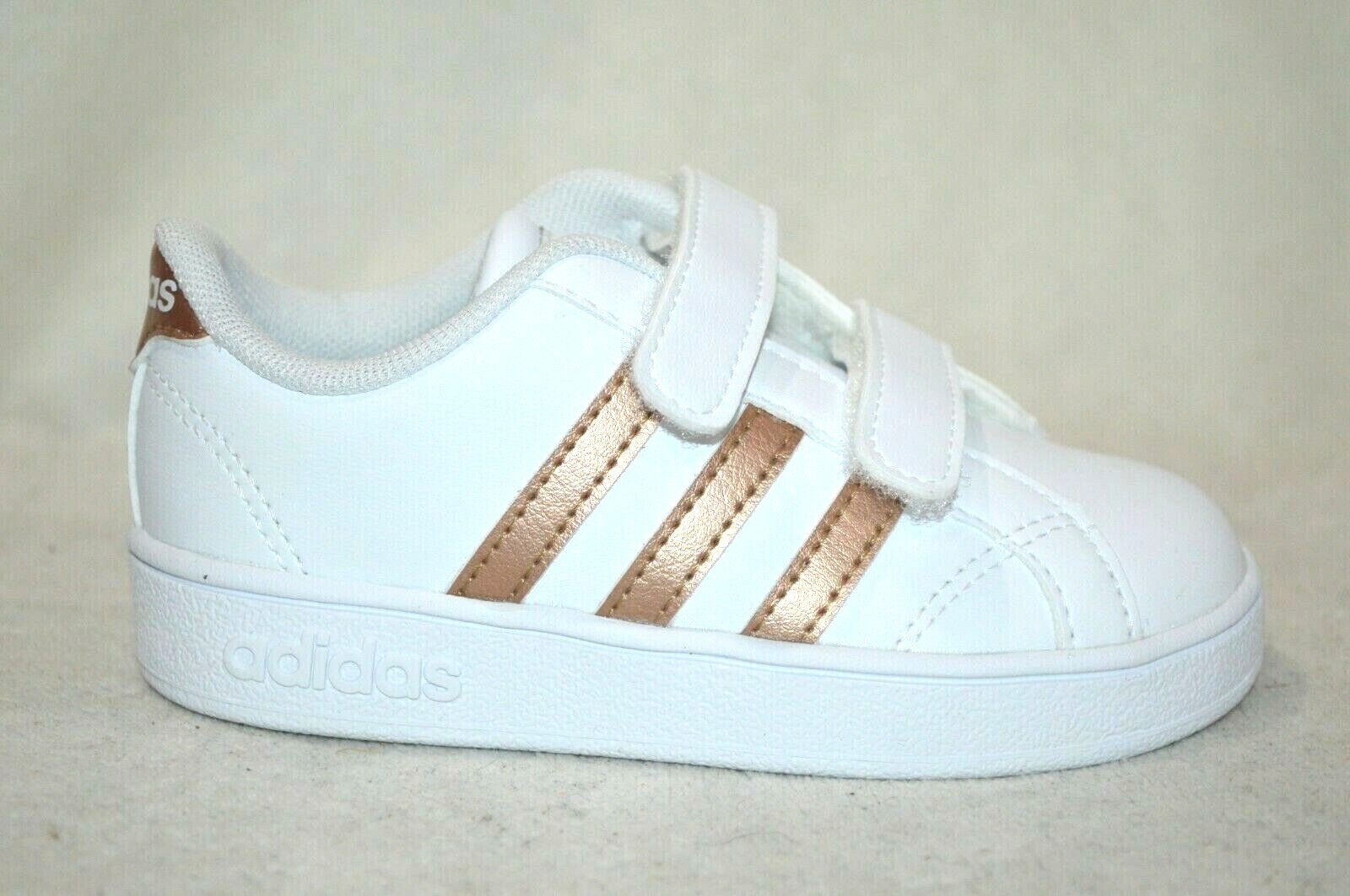 adidas Baseline CMF INF White/Copper Girl's Toddler Sneaker - Size 10K ...