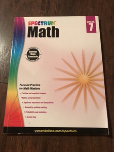 spectrum math grade 7 | eBay