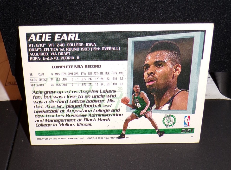 DOUG WEST/ACIE EARL 1995 #261 TOPPS ERROR CARD | eBay