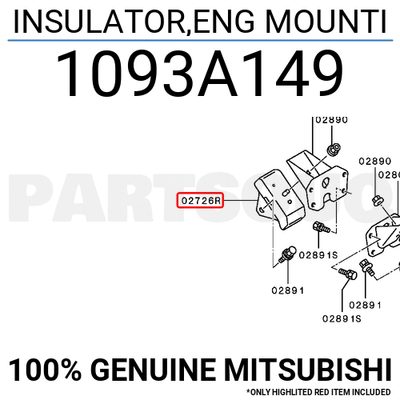1093A149 Genuine Mitsubishi INSULATOR,ENG MOUNTI | eBay