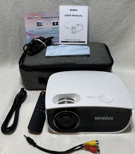WiMiUS Portable S25 Mini 1080p Projector With Carry Case Wireless..(B-5 ...