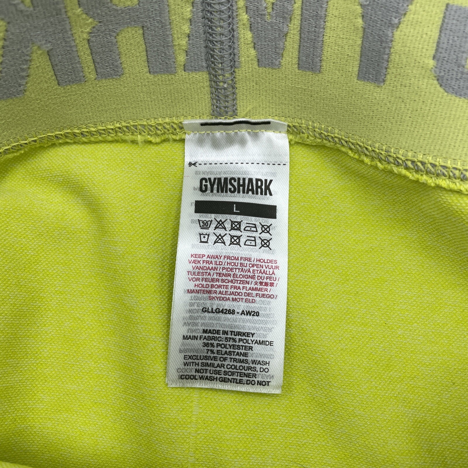 Gymshark ladies flex low rise leggings Lime green marl size large with ...