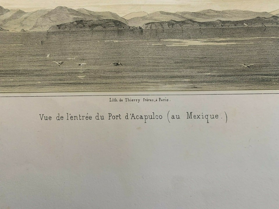 Paysage marin marine Entrée du port d'Acapulco Mexique Sabatier Mesnard ...