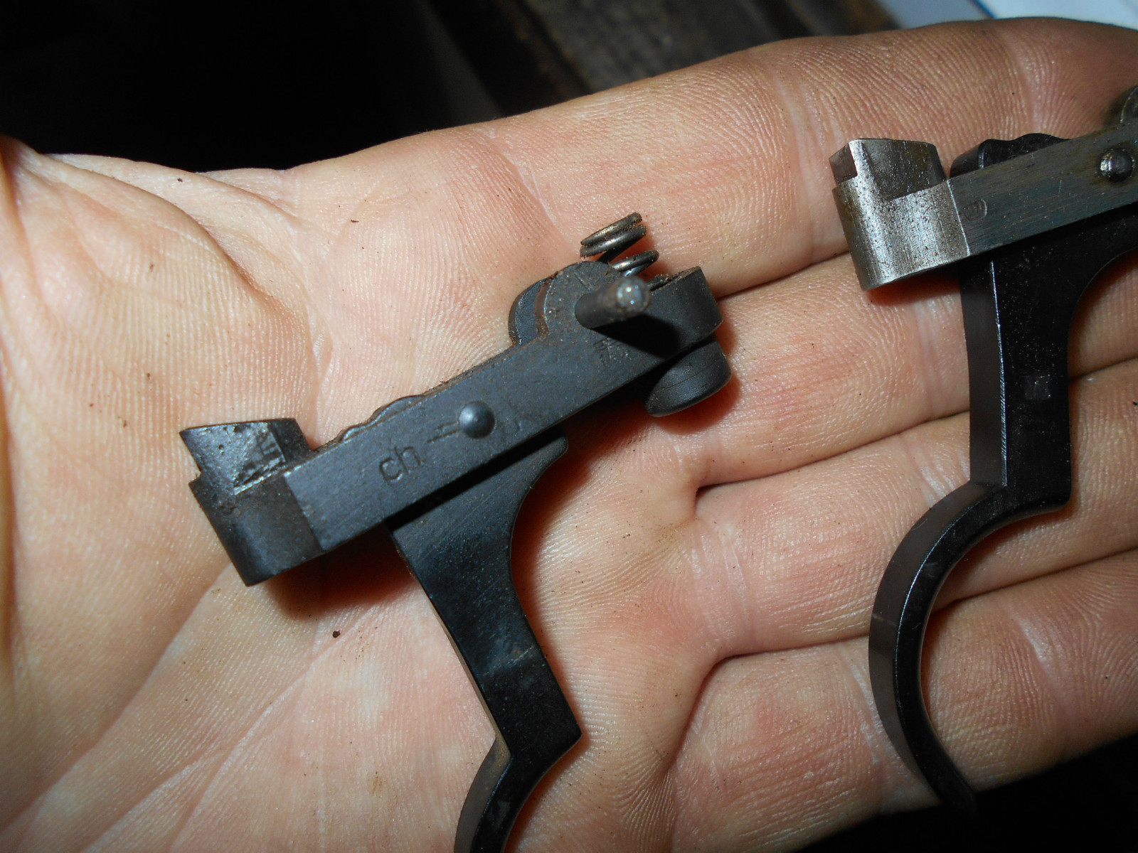 well marked K98 8mm mauser rifle parts trigger housing unit w spring ...