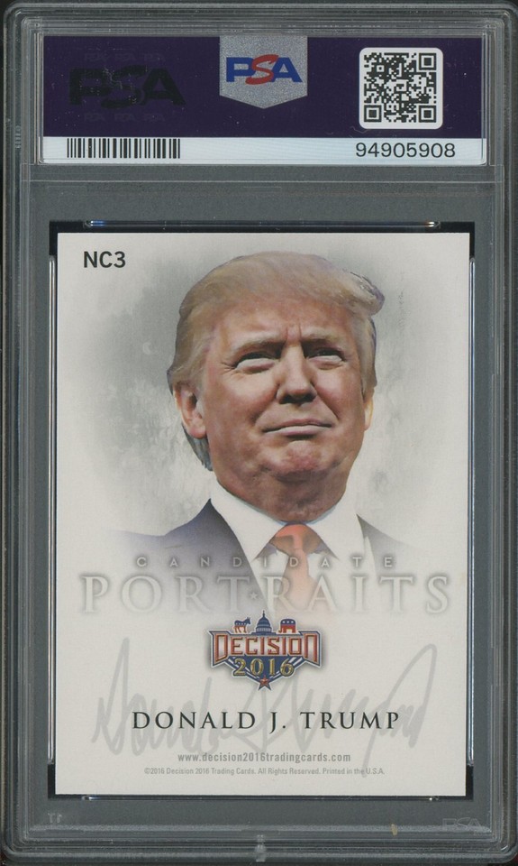 2016 Decision 2016 Nat'l Conv. Portraits #NC3 Donald Trump PSA 10 GEM ...