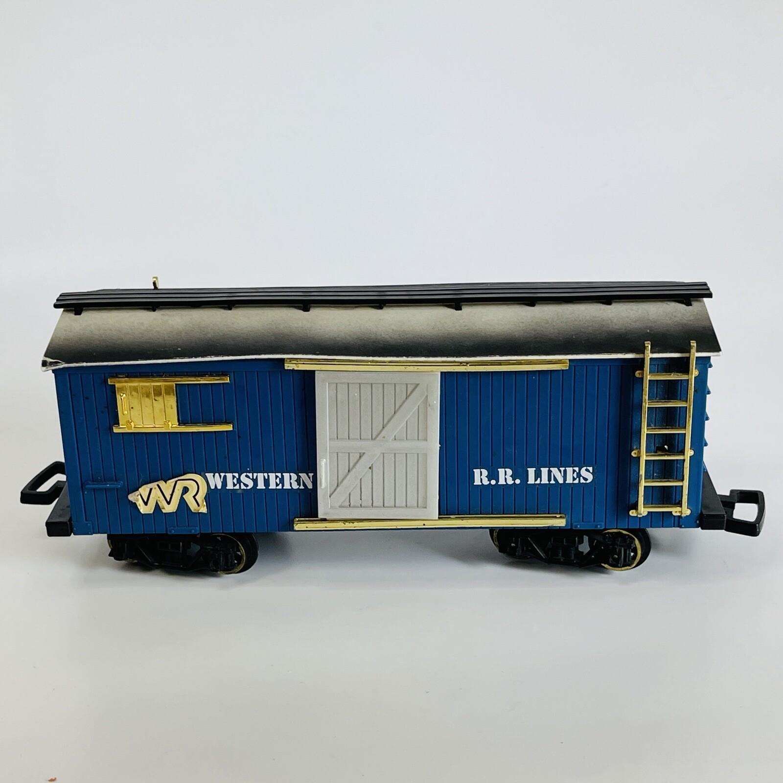 1986 Vintage New Bright Silver Rail Express 1170 Train Blue Freight Car ...
