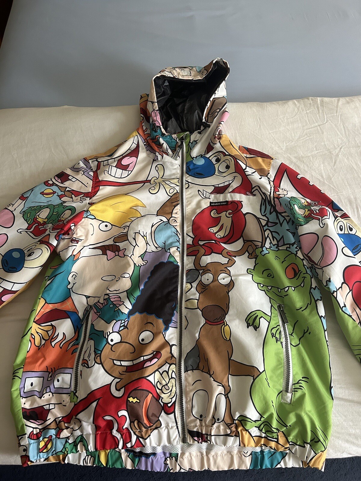 Rugrats Nickelodeon Members Only Jacket Mens Size L w… - Gem