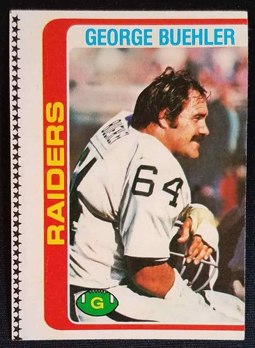 1978 Topps #392 George Buehler Oakland Raiders EX-MINT (miscut ERROR ...