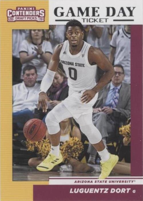 2019-20 Panini Contenders Draft Picks - Game Day Tickets Luguentz Dort ...