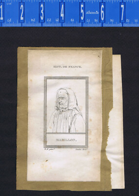 Scipione Maffei (Historian) & Dom Jean Mabillon (Monk) -1809 Copper ...