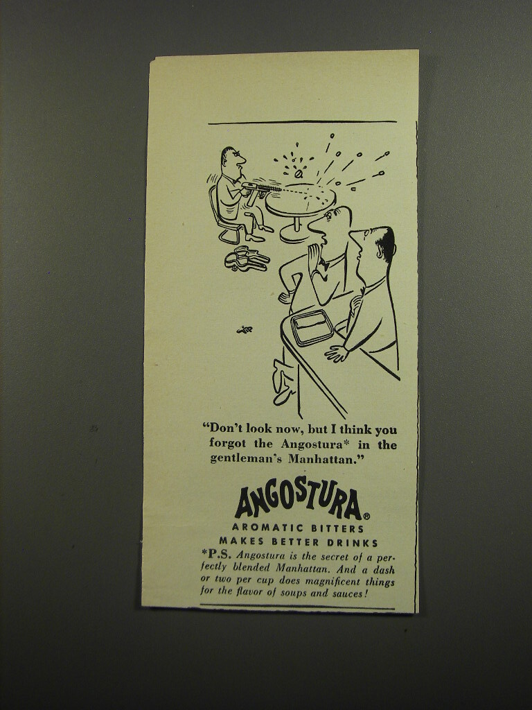 1952 Angostura Aromatic Bitters Ad - Virgil Partch Cartoon - Don't look ...