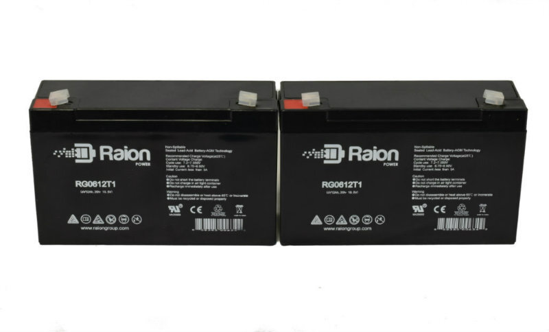 Raion Power 6V 12Ah SLA Battery For Panasonic LC-R0612P - 2 Pack ...