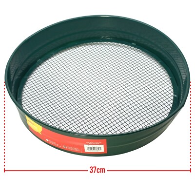 Large Metal Round Garden Riddle Riddler Soil Compost Sifter 6mm Mesh ...