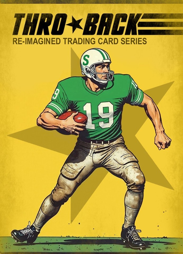 THROBACK custom Football Card Set Chicago Spare Bears QB Duo NFL Strike ...