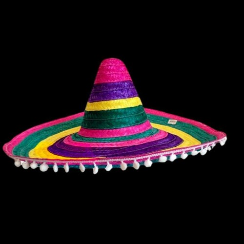 Rainbow Mexican Hat Spanish Straw Hat Sombrero Hat Fiesta Fancy Dress ...