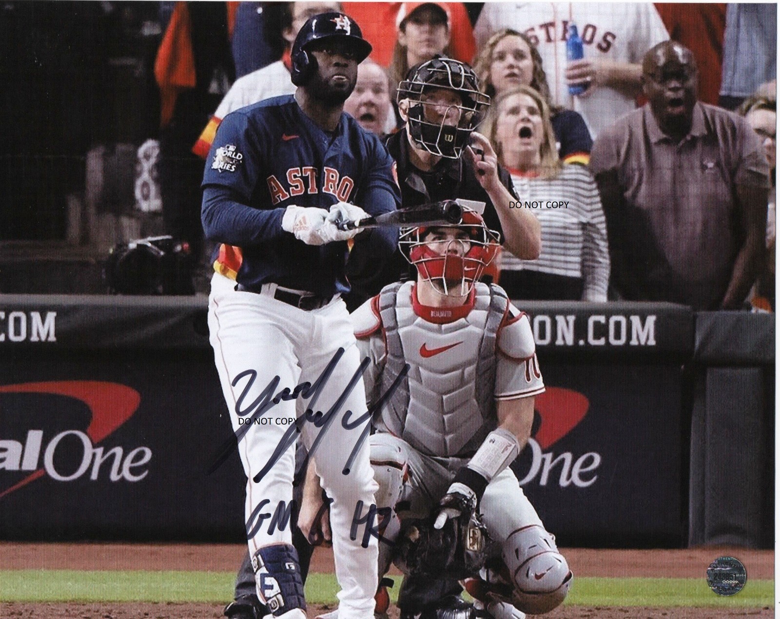 YORDAN ALVAREZ - ASTROS - GAME 6 HOME RUN Autographed Signed 8x10 RP ...