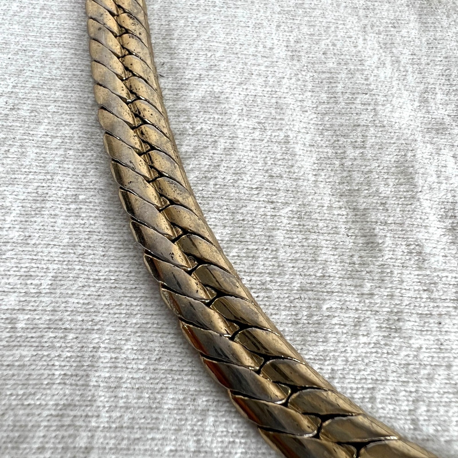 Vintage Y2K Gold Chunky Snake Rope Chain Choker Necklace - Minimal ...