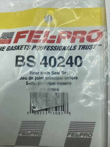 (QTY 2) FEL-PRO Rear Main Seal BS 40240 84113730818 | eBay