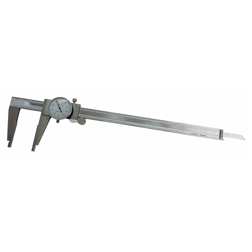 12'' Stainless Steel Long Range Dial Caliper NO Upper Jaw 0.001 ...