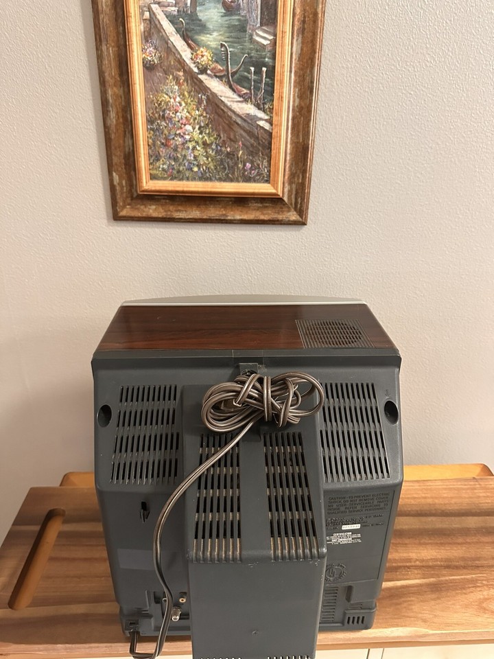 RARE Sony Trinitron Wood Grain KV-1370R Color Tube TV 13" CRT TV Gaming ...