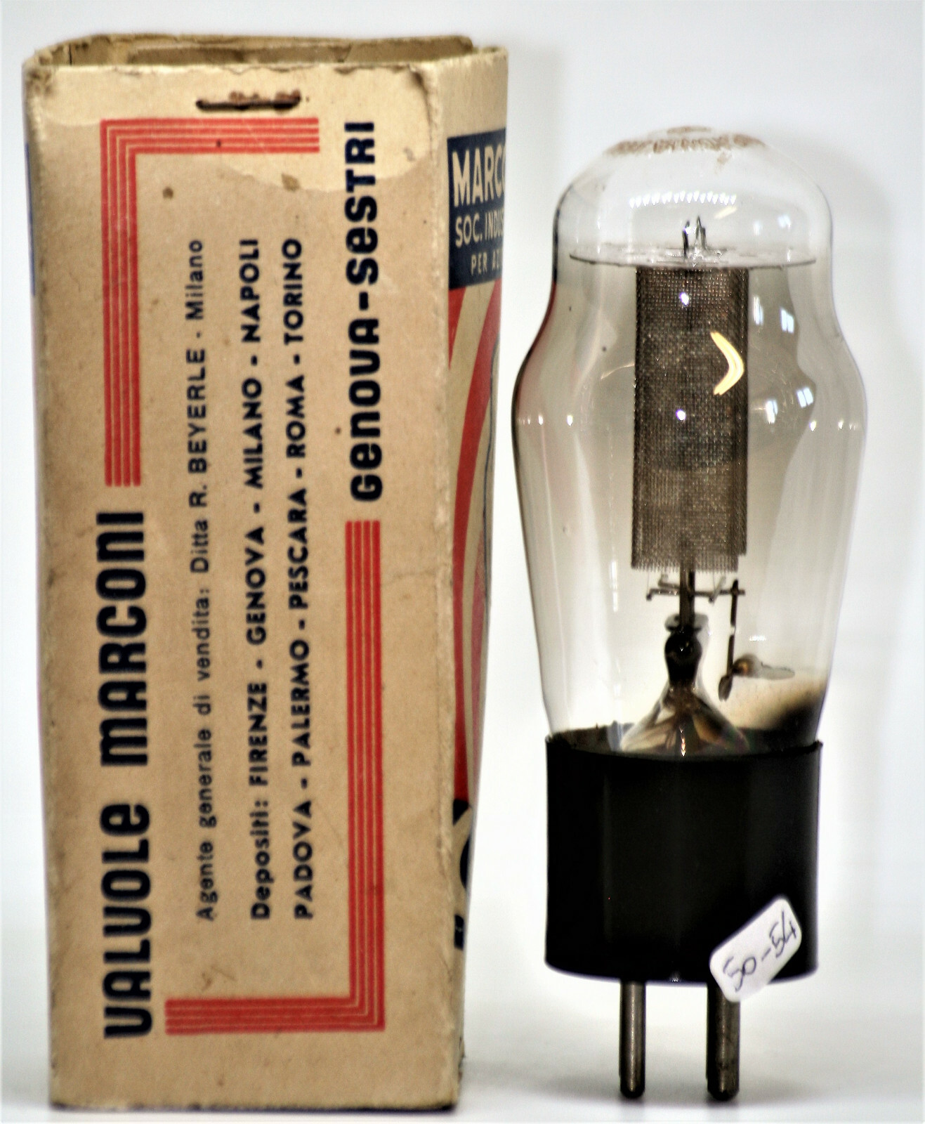 80 tube rectifier marconi italy black mesh 280 380 type valve s ux280 ...