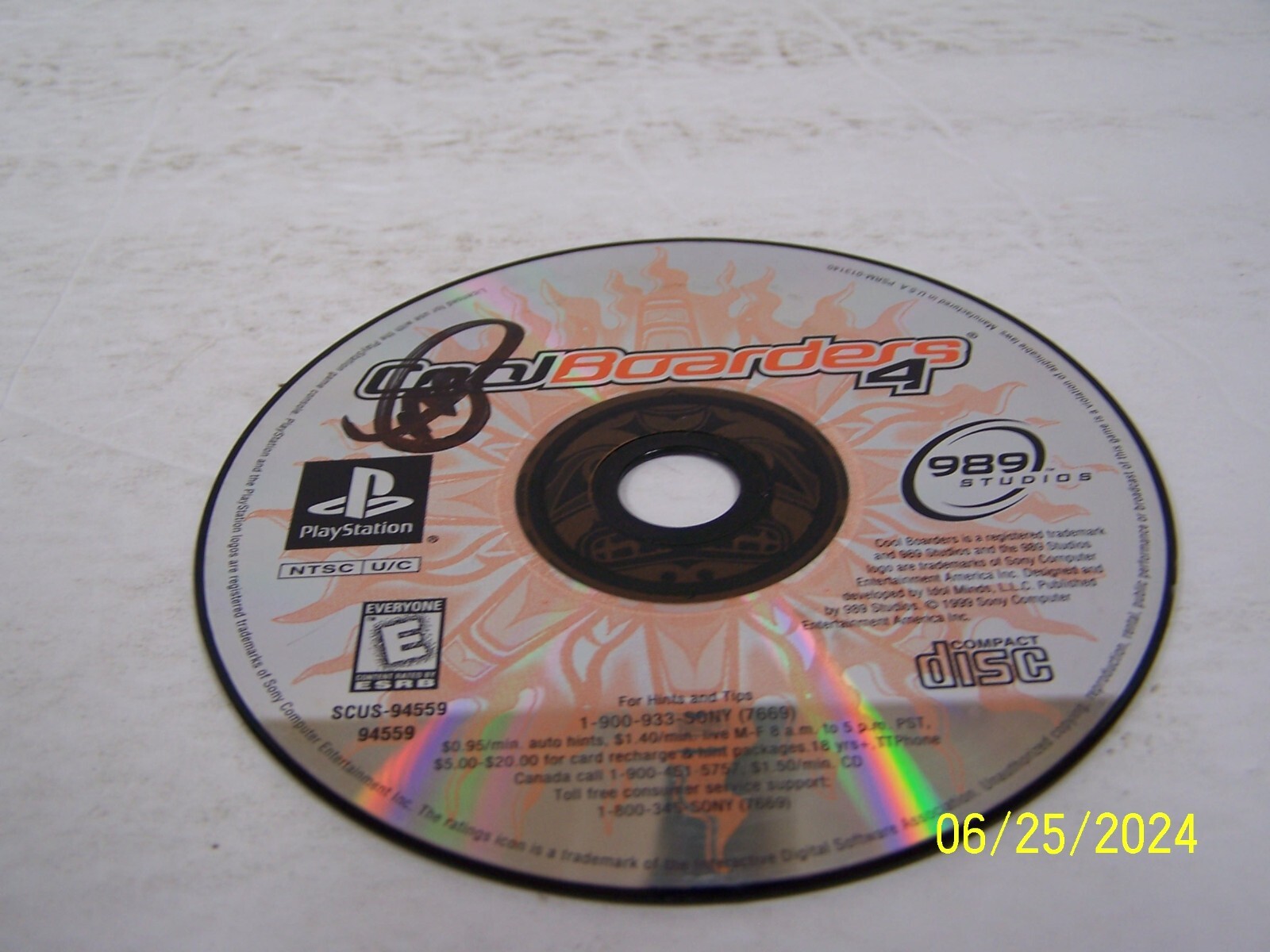 Cool borders 4 (PlayStation, 1999) Disc Only | eBay