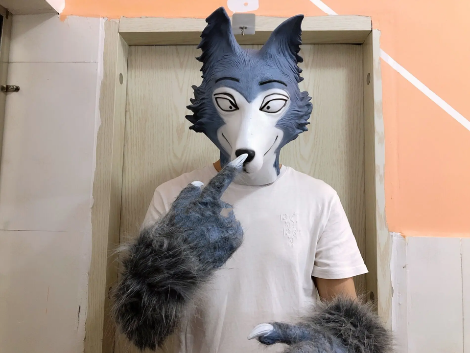 Anime Legoshi Beastars Wolf Mask Cos Animal Latex Halloween Headgear ...