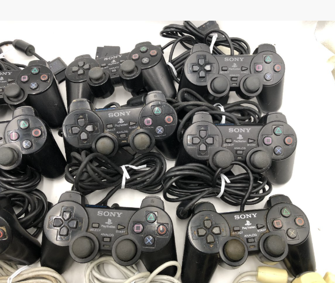 Lot Of 2 Original Sony PlayStation 2 PS2 Dualshock 2 Controller Black ...