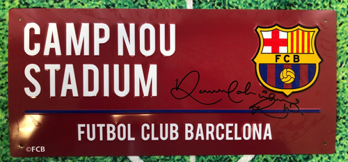 Ronaldinho Signed Barcelona FC Street Sign wCOA | eBay UK
