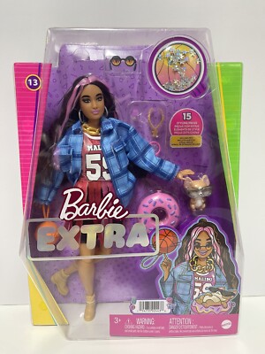 Barbie Extra Doll #13 Basketball Jersey Dress w/ Accessories & Pet ...