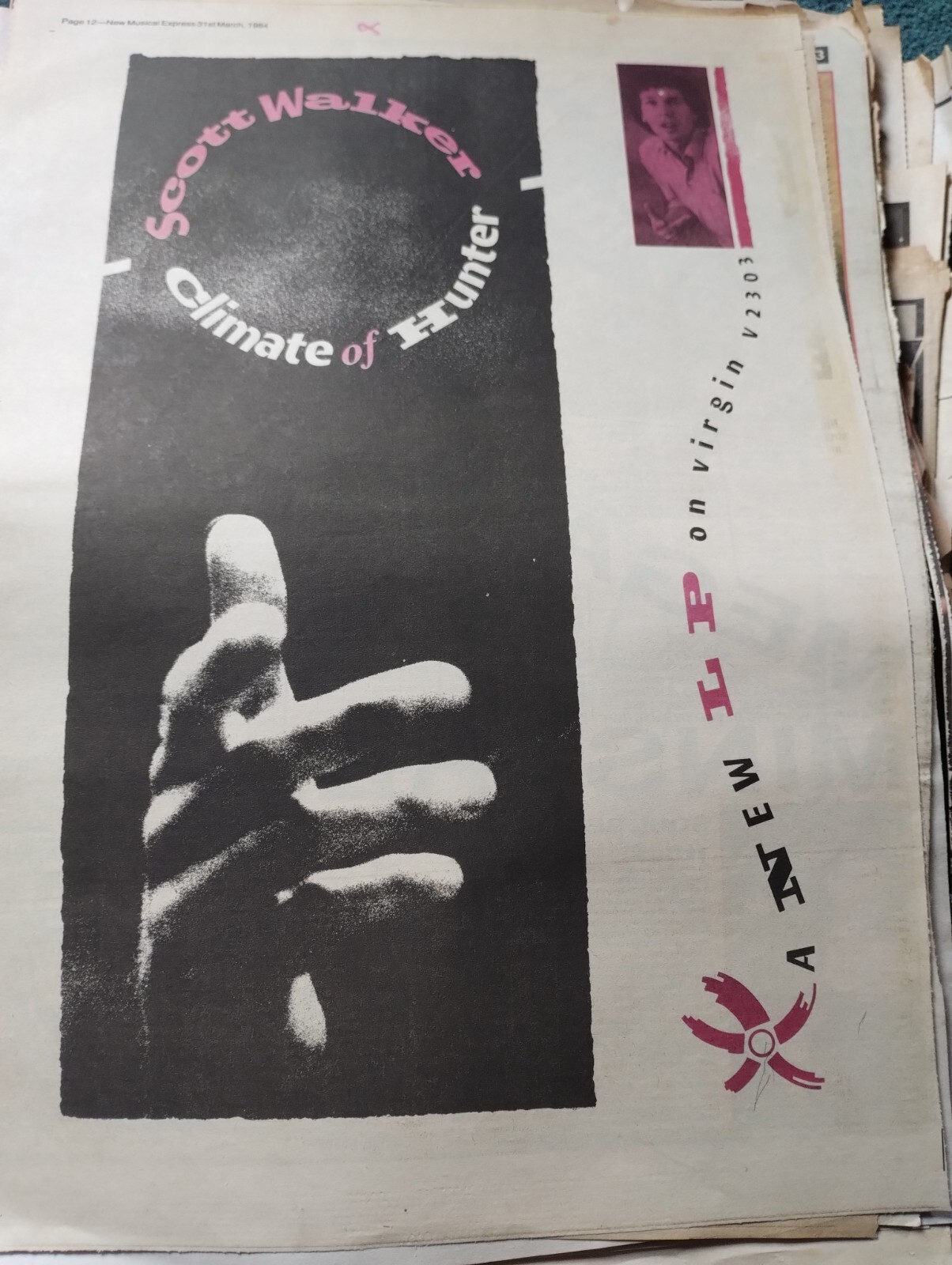 Sk27 Ephemera 1984 Folded Pop Advert Scott Walker Climate Of Hunter | eBay