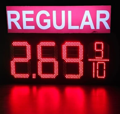12" LED GAS STATION PRICE CHANGER SIGN REGULAR GASOLINE | eBay