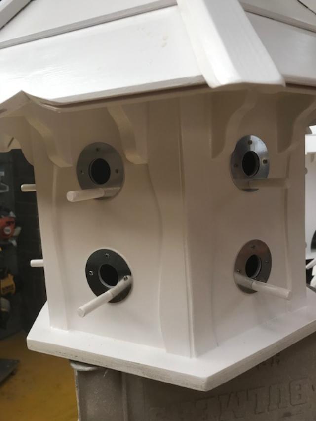 1 X Bird Nest Box Protection Plates with a 32mm hole with 4 x screws ...