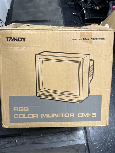 TANDY RGB COLOR CRT Computer MONITOR CM-5 #25-1023C - Vintage ORIGINAL ...