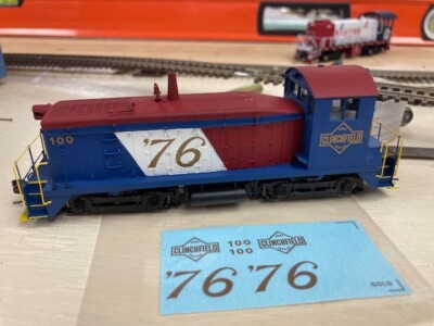 Clinchfield Coal #100 Bicentennial SW600 decals Limited Edition HO ...