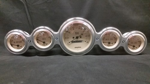 5 GAUGE HOT ROD DASH CLUSTER TAN | eBay