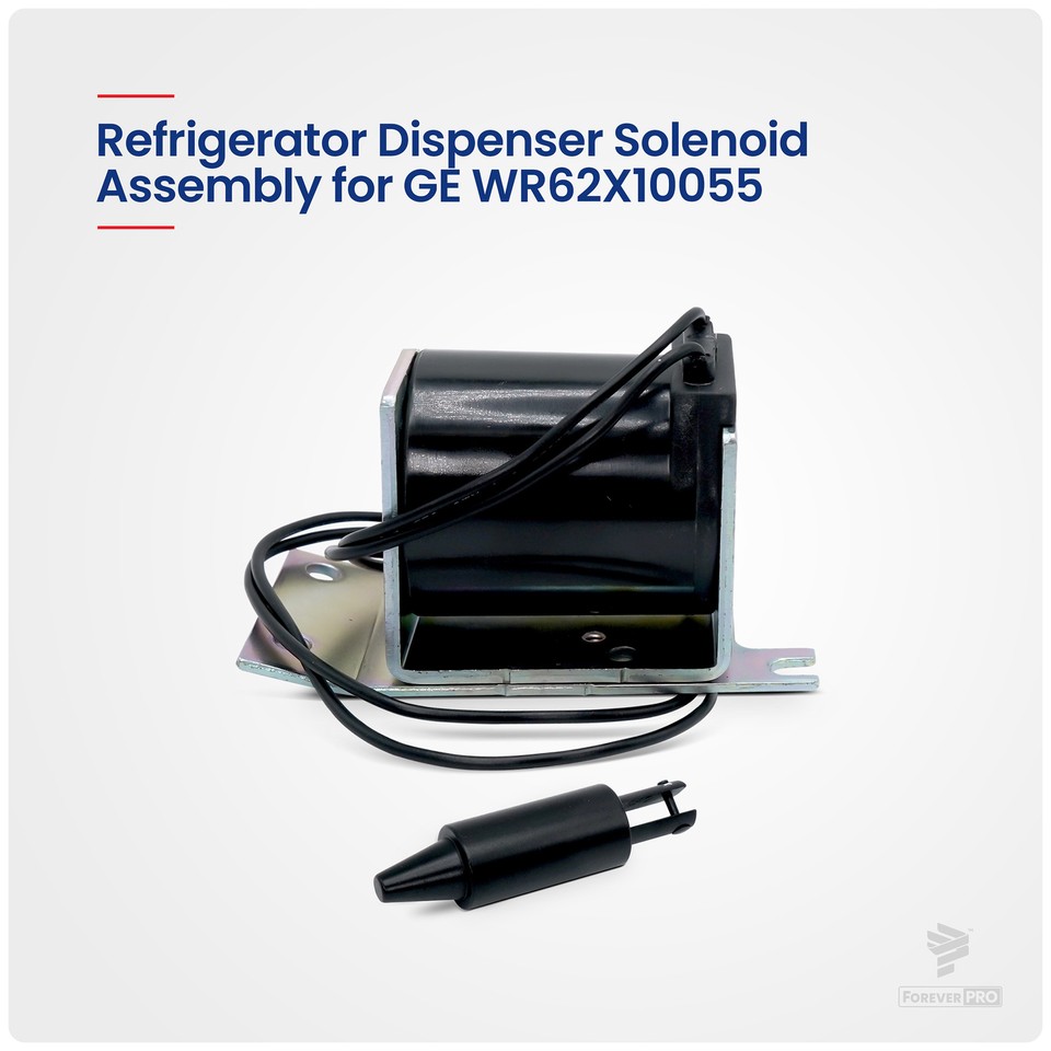 ForeverPRO WR62X10055 Ice Dispenser Solenoid for GE Refrigerator ...