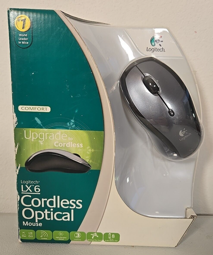 Logitech LX6 High Def Optical Mouse 3 Button Ultra Comfort Rubber Grip ...