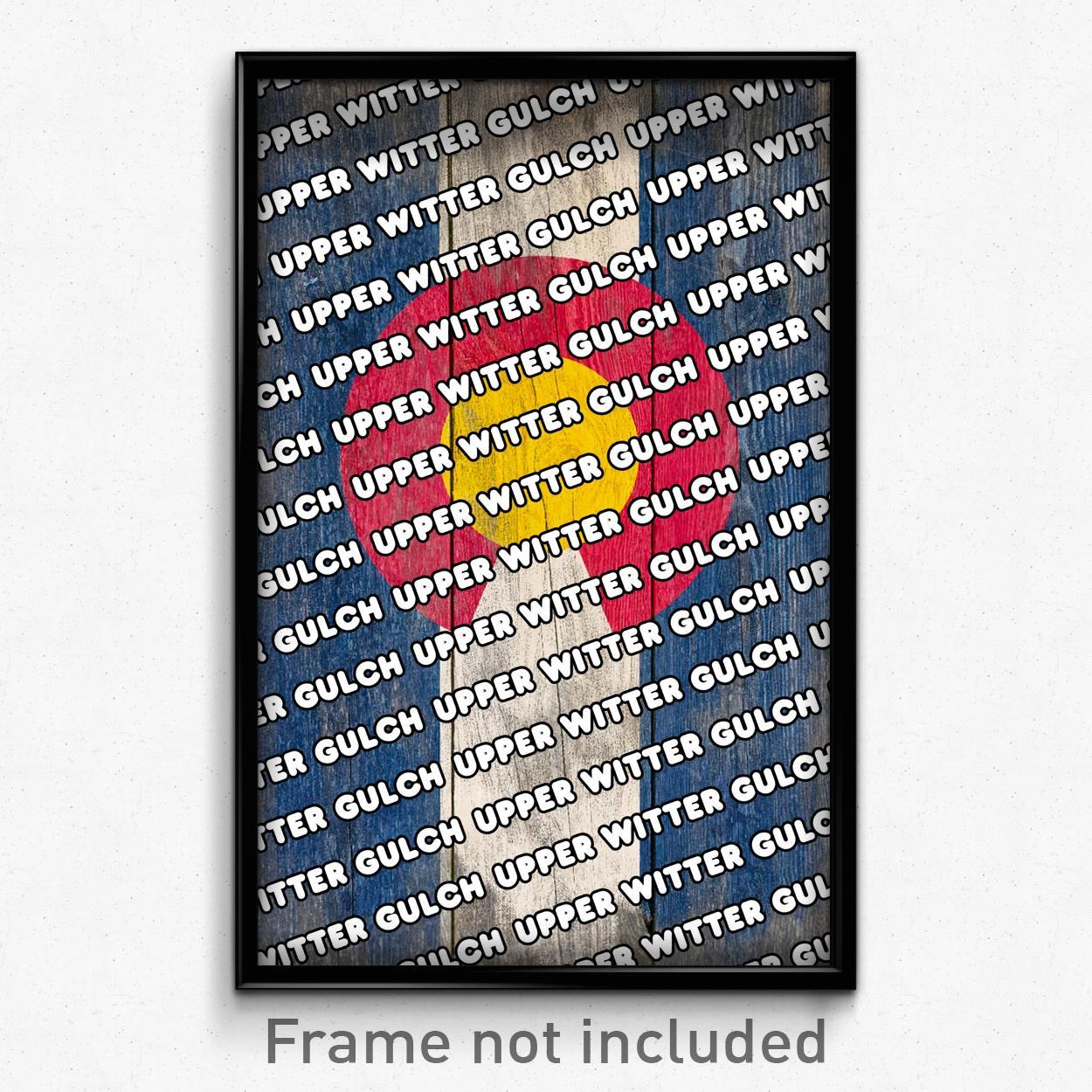 Upper Witter Gulch Colorado Poster (CO City Souvenir 11x17 Town Print ...