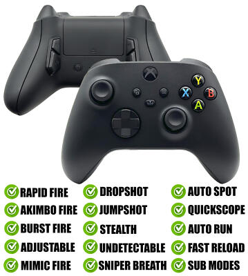 Black Modded Reflex Buttons Rapid Fire Modded Controller for Xbox ...