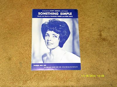 Kathy Keegan sheet music Something Simple 1964 4 pages (VG MINUS shape ...