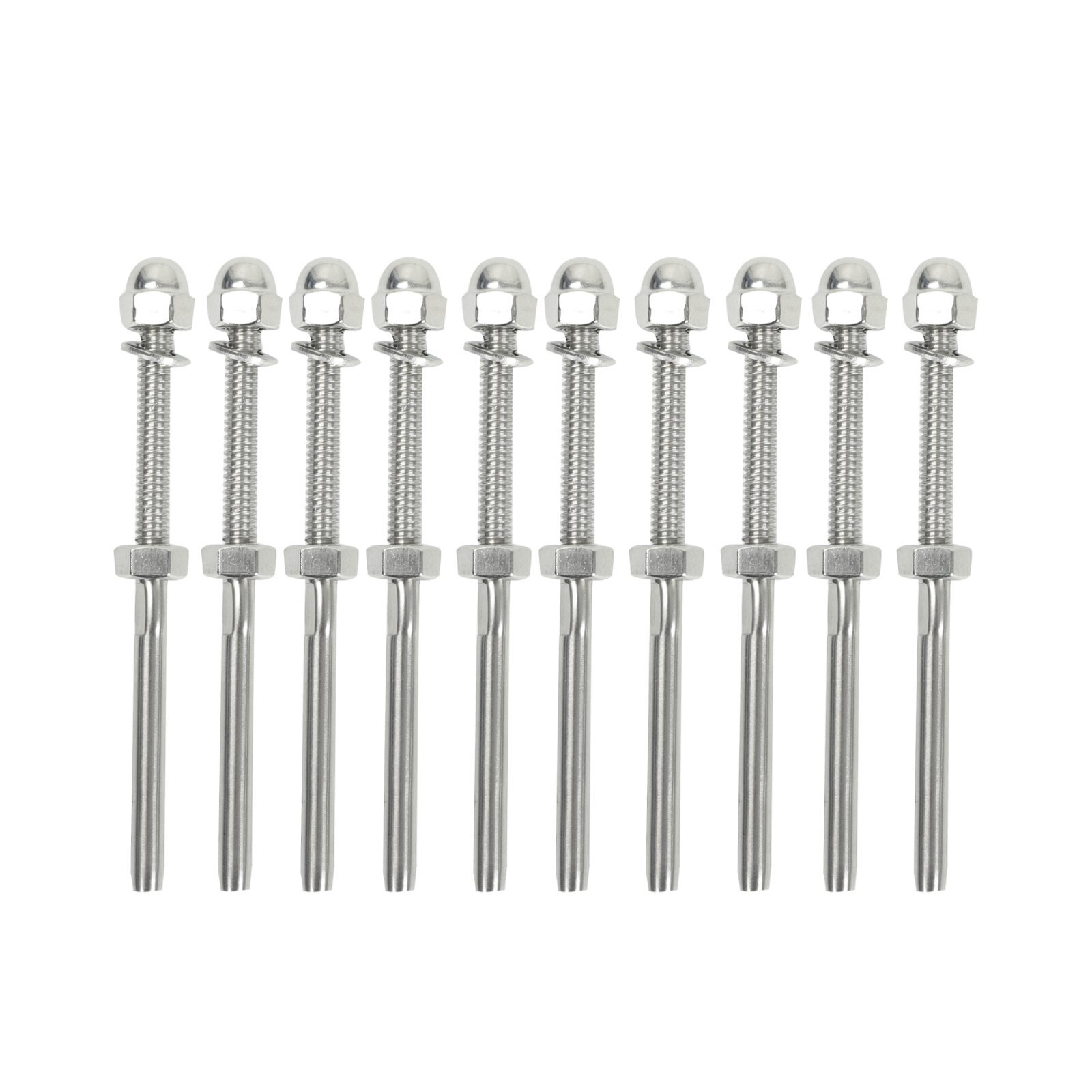 50Pcs T316 Stainless Steel Swage Threaded Tensioner Cable Railing 1/8 ...