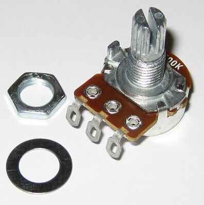Audio (A) Taper 500k Ohm Potentiometer - 6mm (1/4") Shaft - 1/8 Watt ...